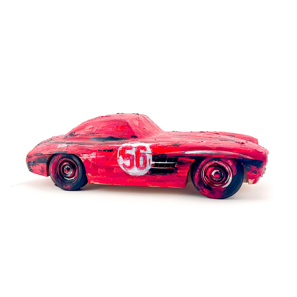 Art car de Mercedes 300 SL par Yahn Janou - Atelier Circourt
